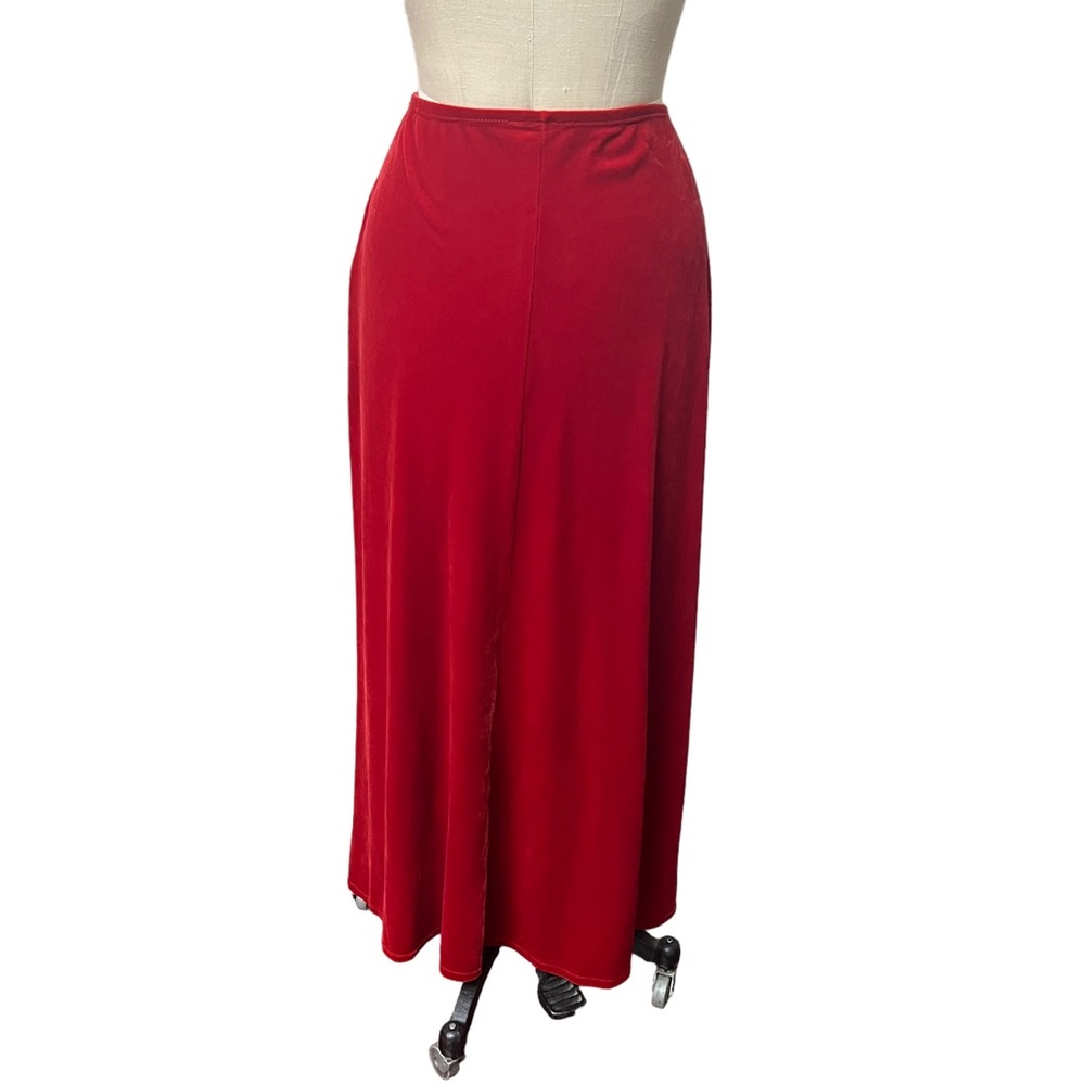 Y2k Bcbg Red Velvet Skirt Small To Medium - Gem